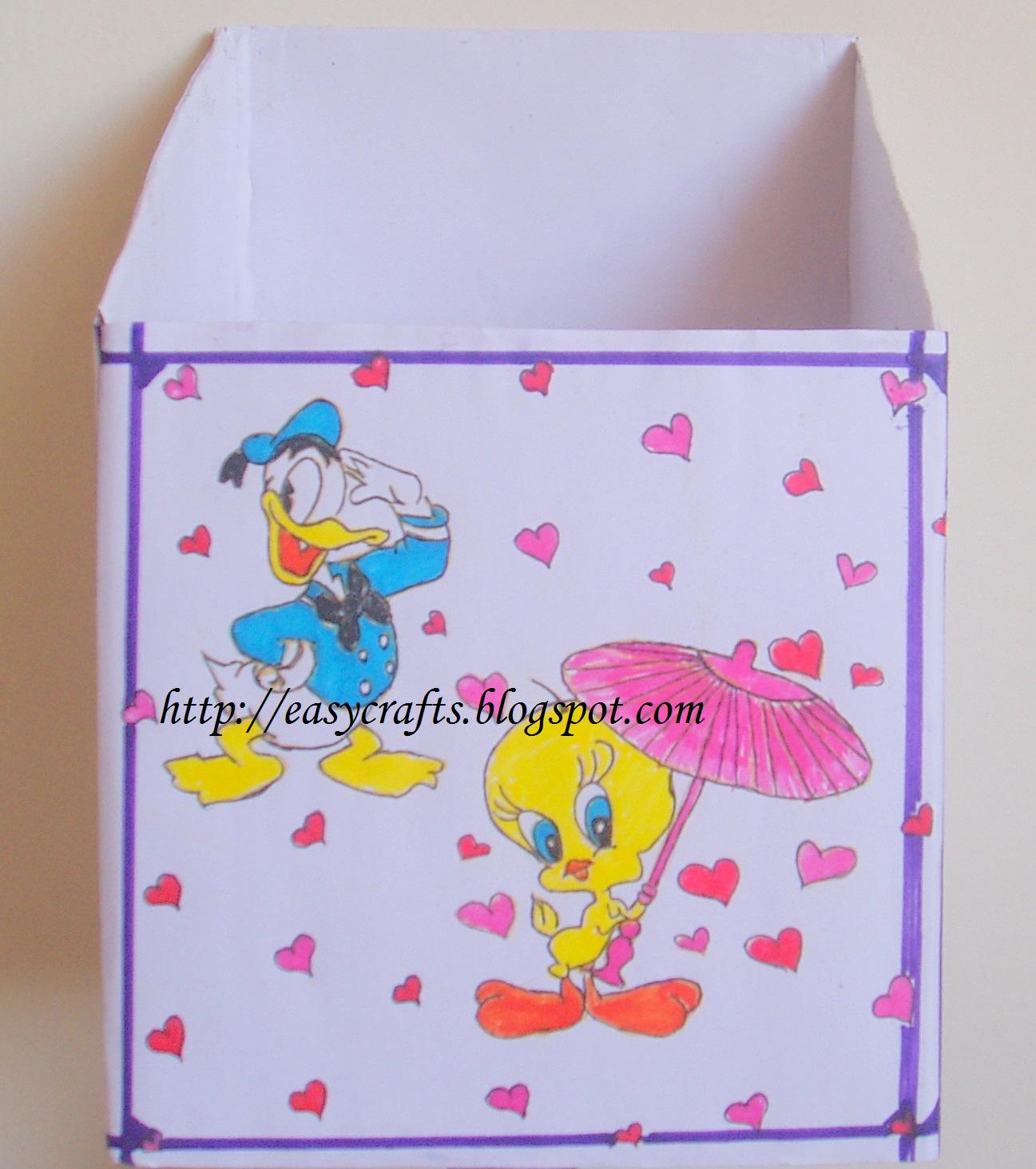 Easy Crafts - Explore your creativity: Letter/Pen stand with old boxes