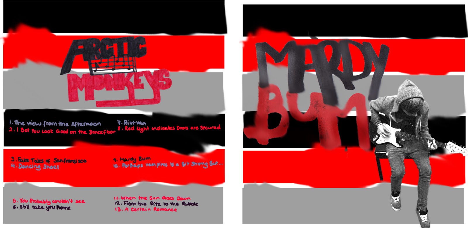 Advance Portfolio: Completed CD covers (back and front)