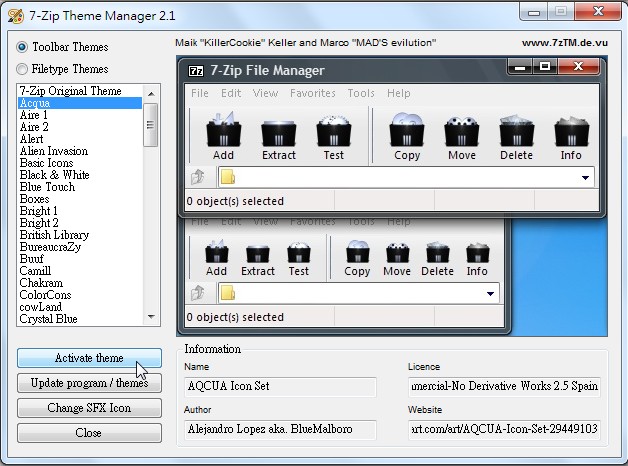 睡覺吹泡泡: 7-Zip Theme Manager 讓7-Zip 圖示變漂亮