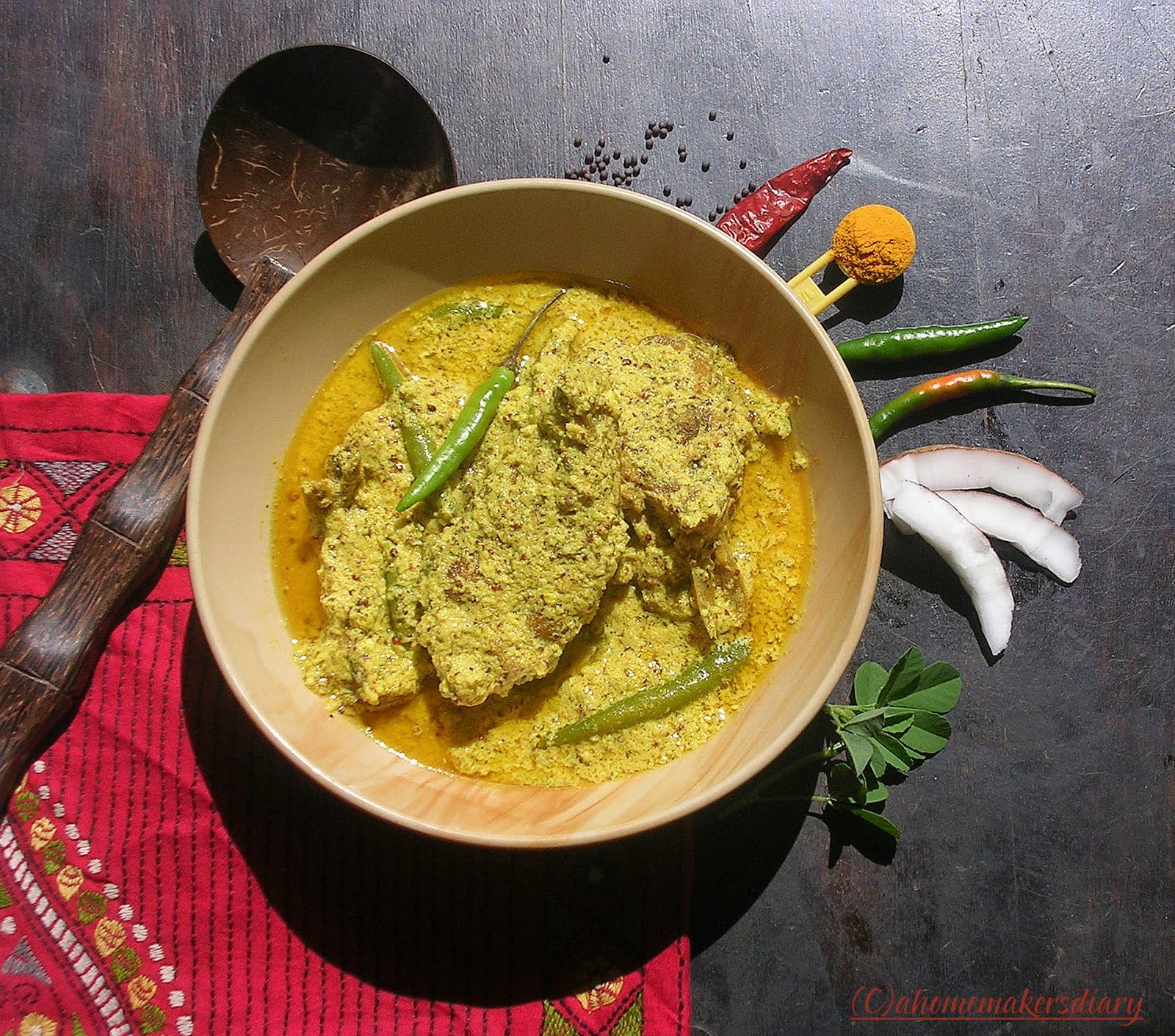 Bhapa Ilish (Steamed Hilsa in Mustard based Gravy) - A Homemaker's Diary