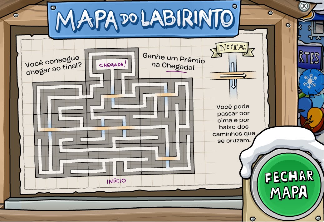 Mapa do labirinto | Club penguin Brasil guia