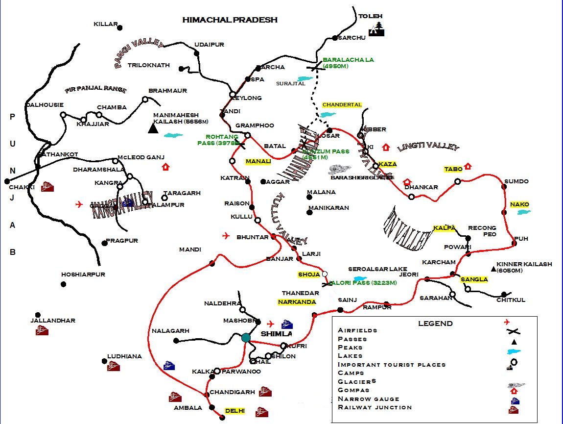 Travel Notes .....: Itenary - Kinnaur and Spiti Valley - July Aug 2010