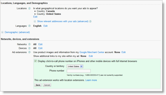 Google Adwords Introducing Click-to-Call Ads for Mobile Content and Apps