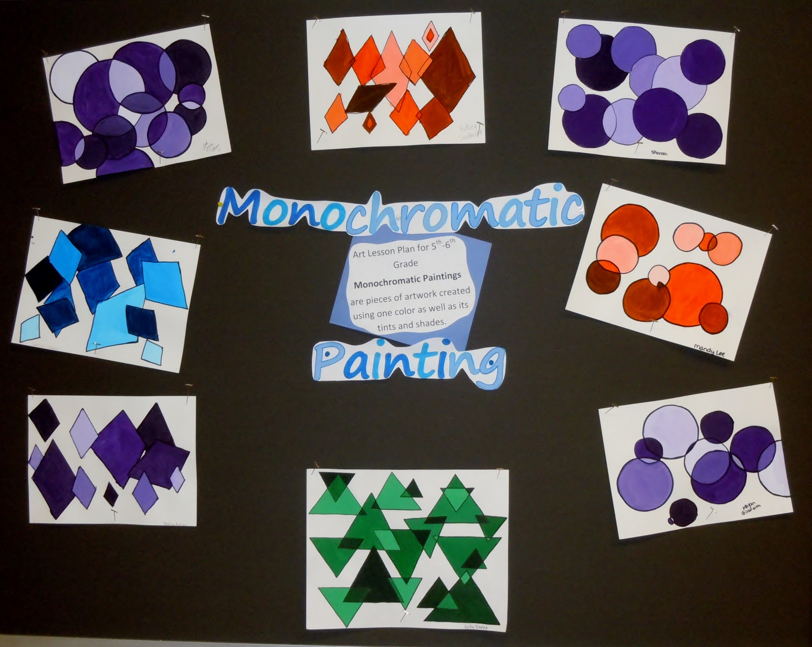 Carrie's Arts Spot: Monochromatic Painting 5th-6th Grade Lesson Plan ...