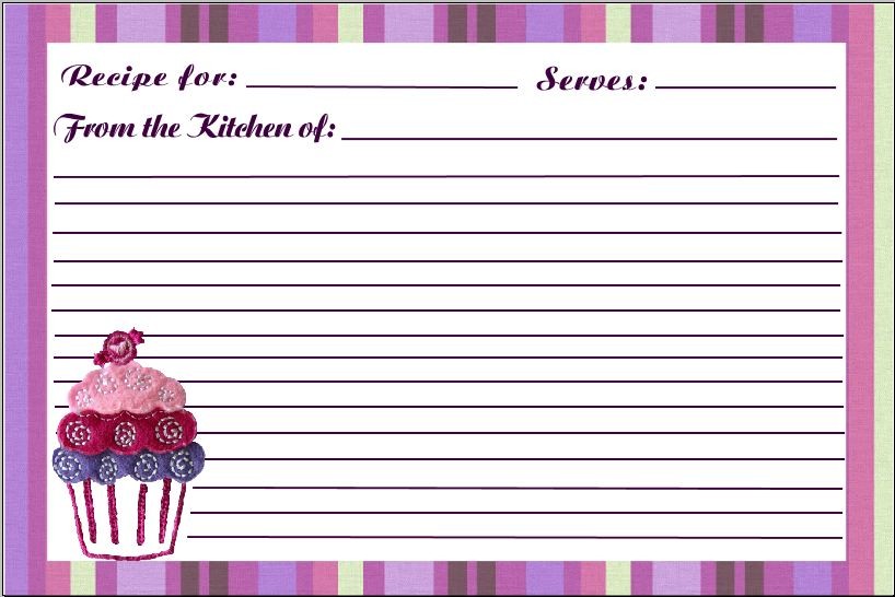 Carpe Cupcakes!: Cupcake Recipe Cards