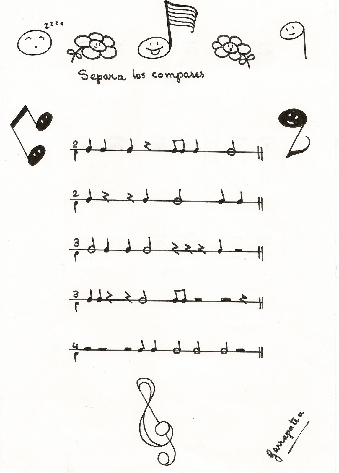 La Garrapatea loca: Separar, añadir, completar...