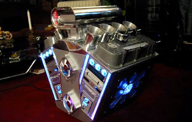 Rock Game Station: Case Mod de Computador PC como Motor V8