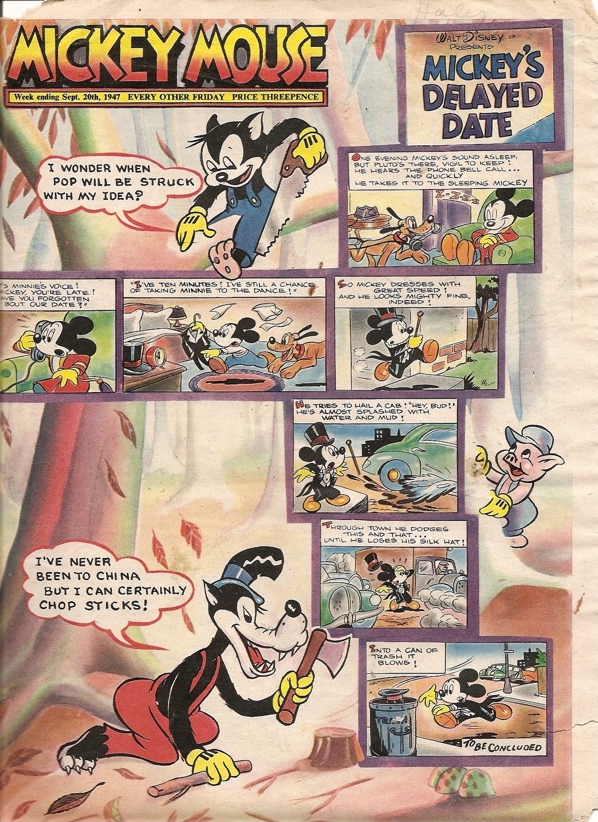 BIG BAD WOLF'S HUT: BIG BAD WOLF IN BRITAIN'S MICKEY MOUSE (1947)