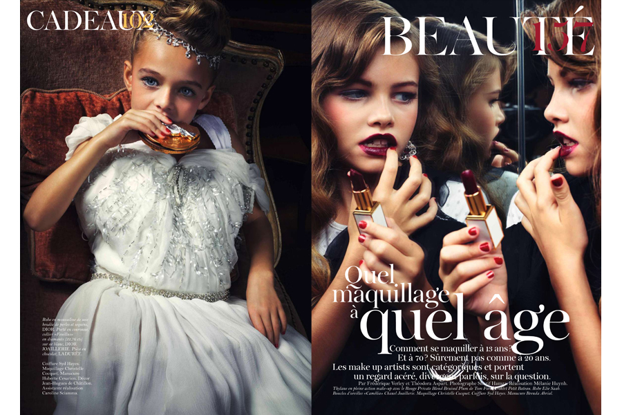 Too young to model? 6-year old models in French VOGUE
