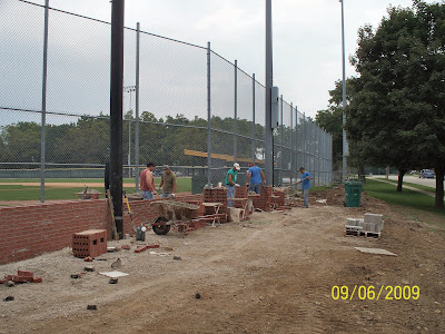 Trout Park: Brick Wall Backstop Completed