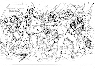 Battle Lines Military Drawing