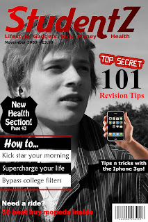 Sam Bullock: College magazine cover page