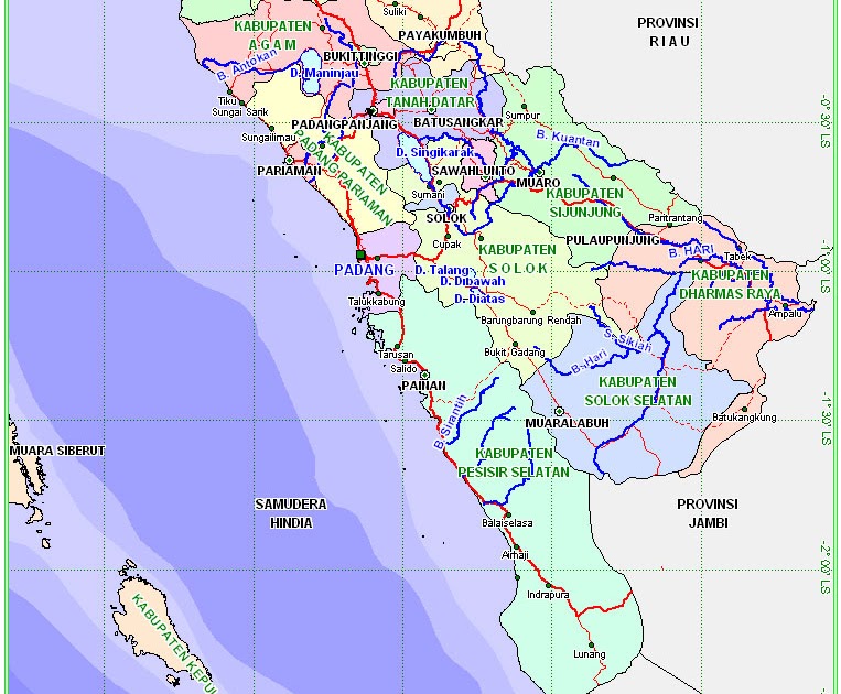 Sumatera barat map - solekol