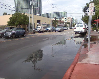 Hurricane Harbor: Freaky Flooding Friday on Miami Beach.