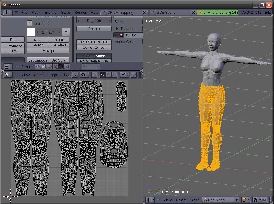 *LightStar Studios: Texture on Avatar Mesh in Blender