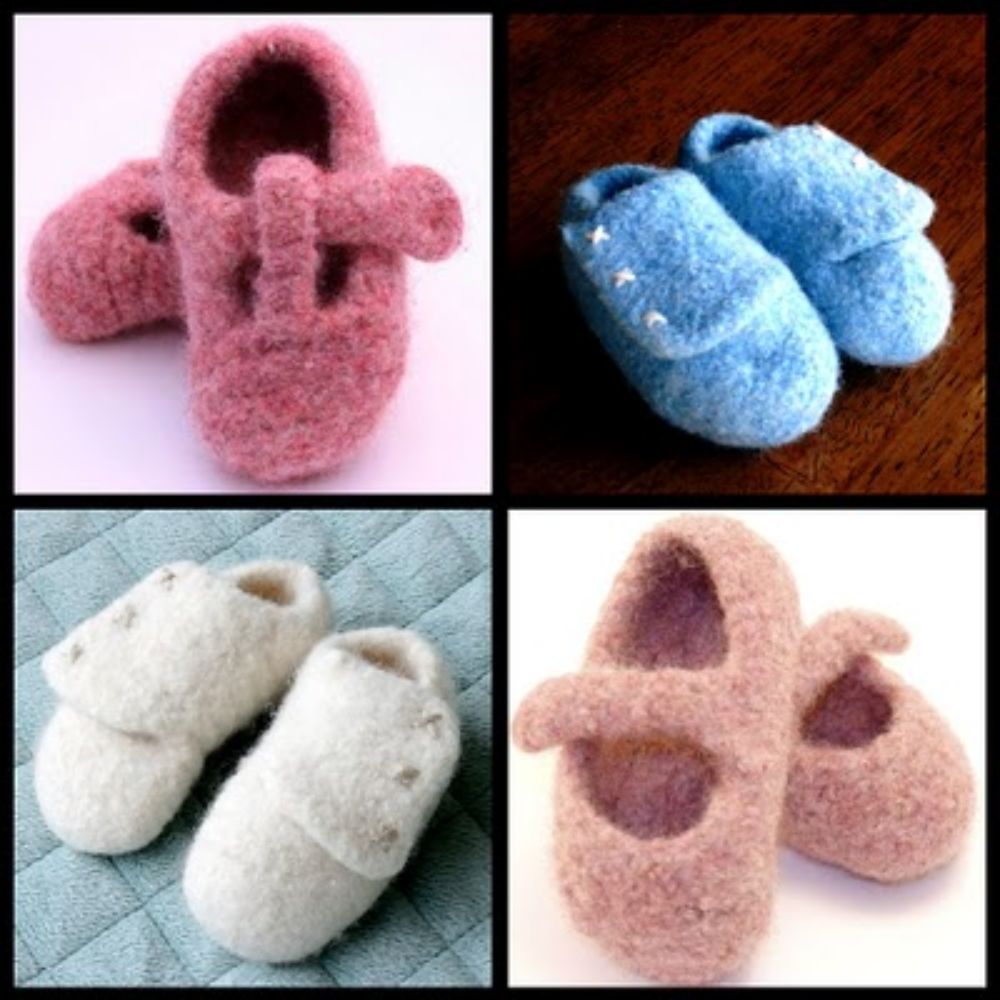 French Press Knits: Announcing 3-in-1 Felted Baby Booties Pattern