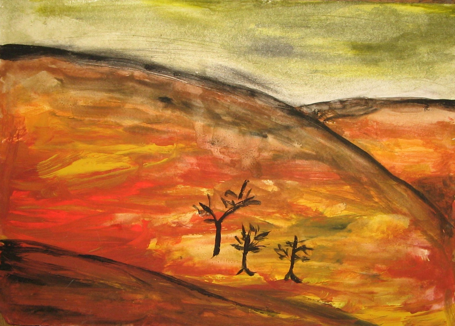 PAGINI PENTRU CULOARE: Compozitia plastica, "Peisaj"