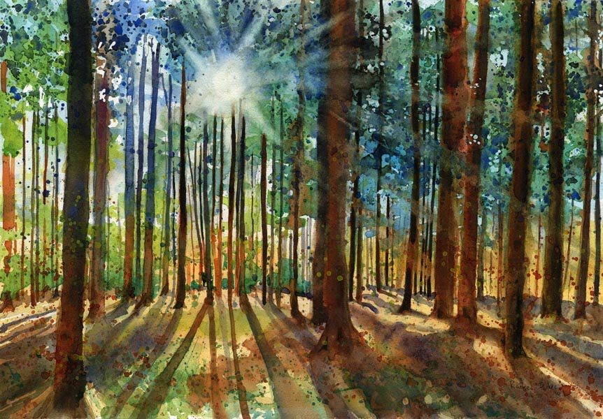 Rachel's Studio Blog: New Landscape Forest Painting and story about Karin