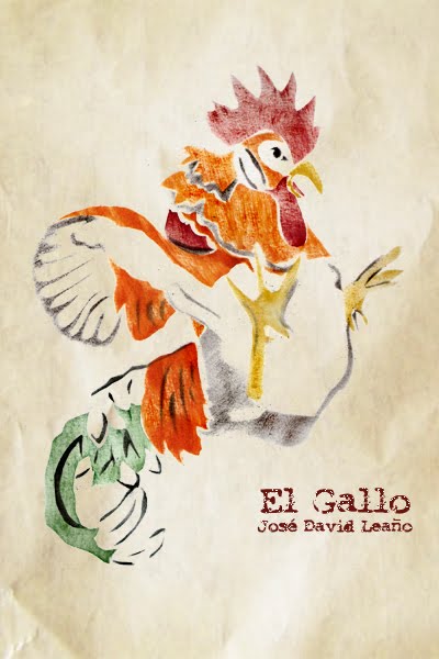 Jose David Leaño: El Gallo (Stencil, Pincel Seco)