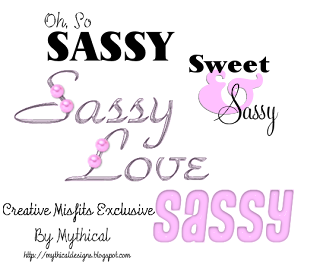 Mythical Designs: Sassy Word Art - CU ok