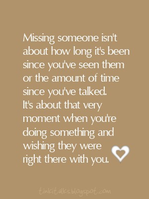 Tinki Talks: What It Means To Miss Someone