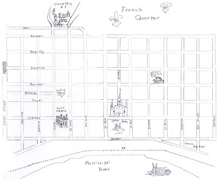 Lafitte's Black Box: Map of French Quarter