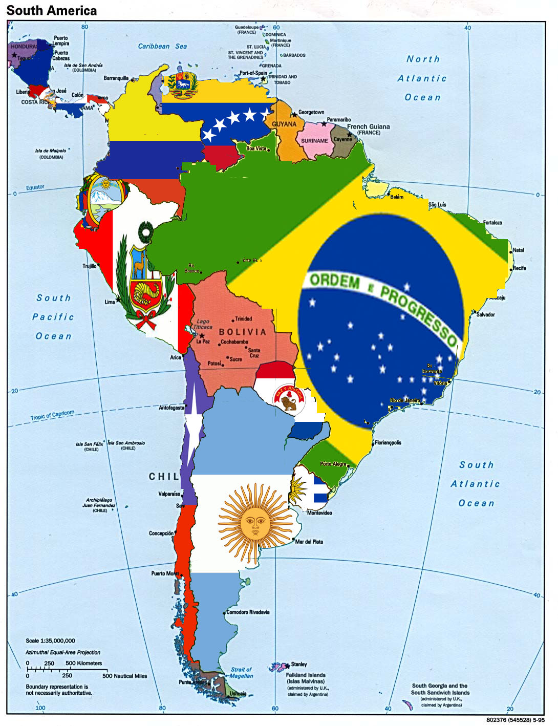 .: Mapa político con banderas!