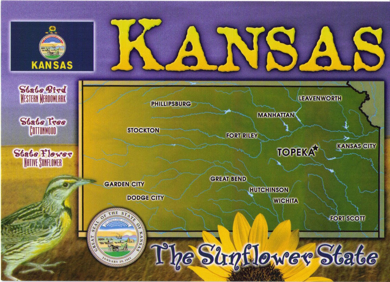 POSTCARD EXCHANGE: USA - Kansas