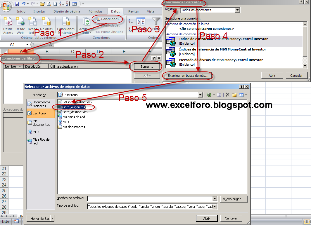Importación de datos a Excel 2007. | EXCEL FORO: Un blog de Excel