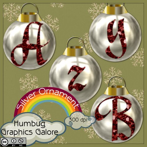 Humbug Graphics Galore: Silver Ornament Alpha