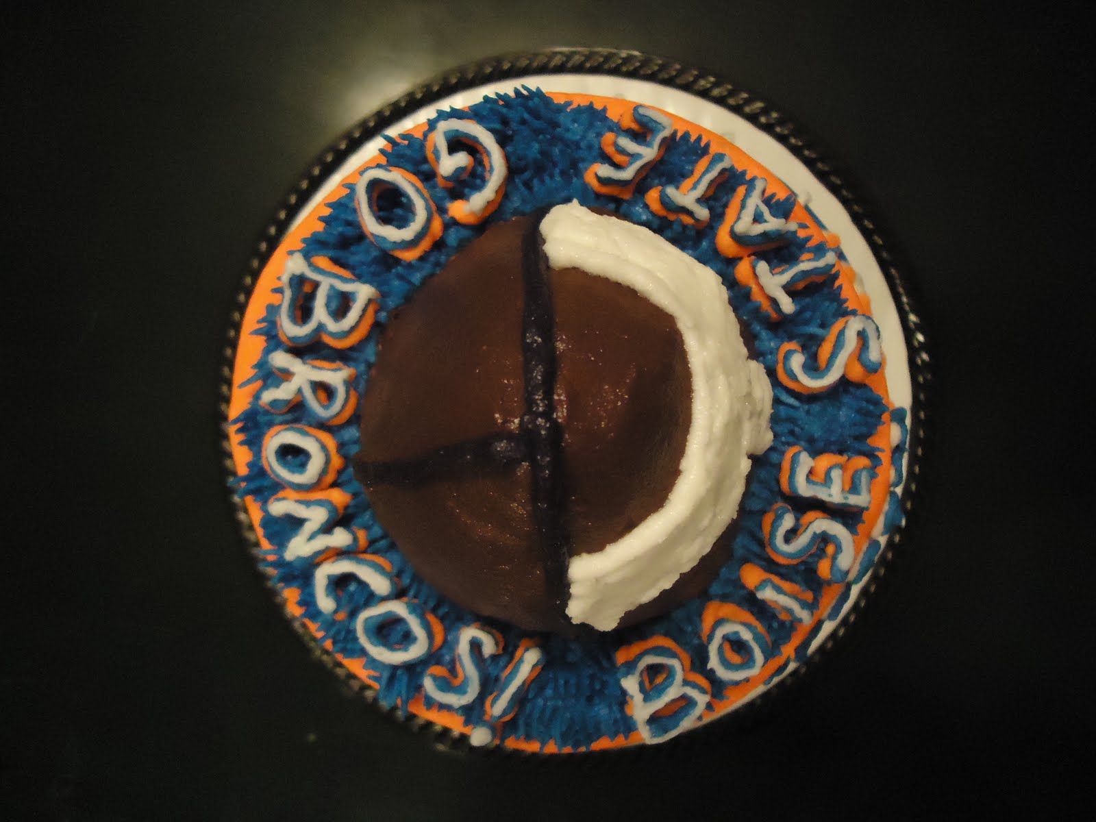 Cat's Cake Creations: Boise State Bronco Birthday Cake