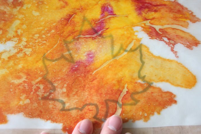 Crafting on a Budget: DIY: Wax Paper and Crayon Fall Leaves