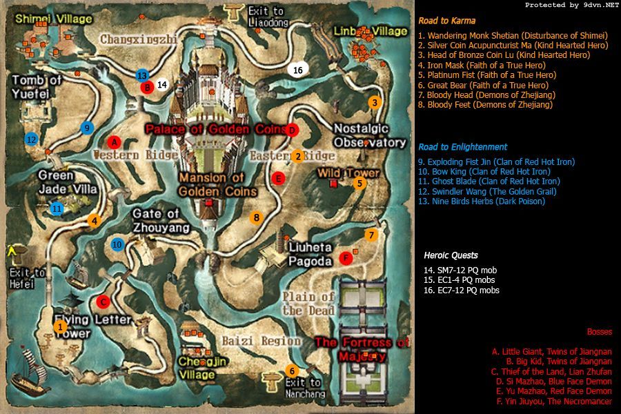 9Dragons Online: Guide Quest for each Maps - 9Dragons