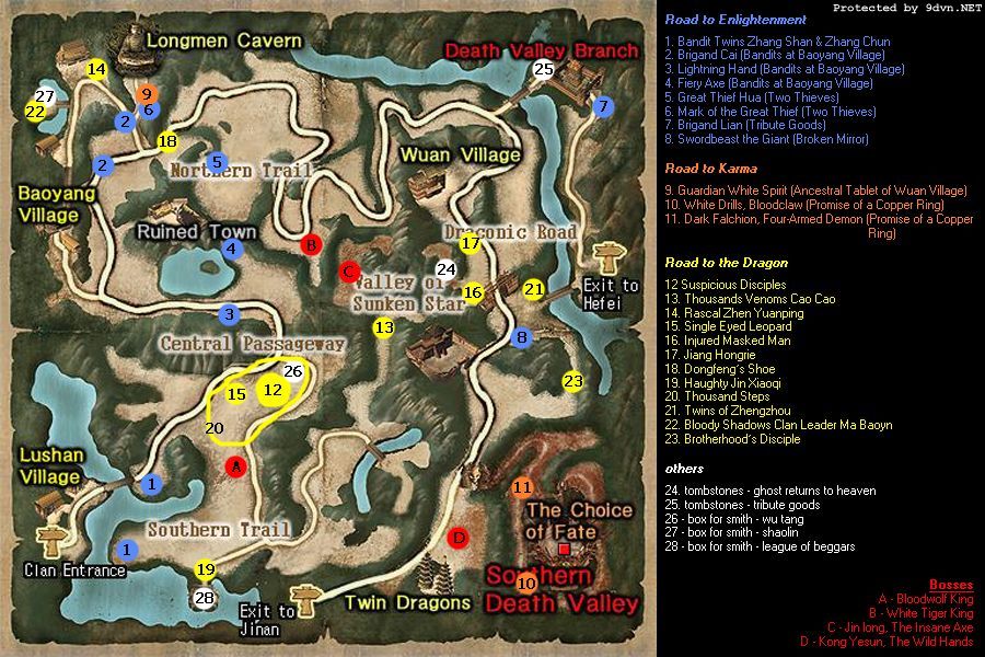 9Dragons Online: Guide Quest for each Maps - 9Dragons