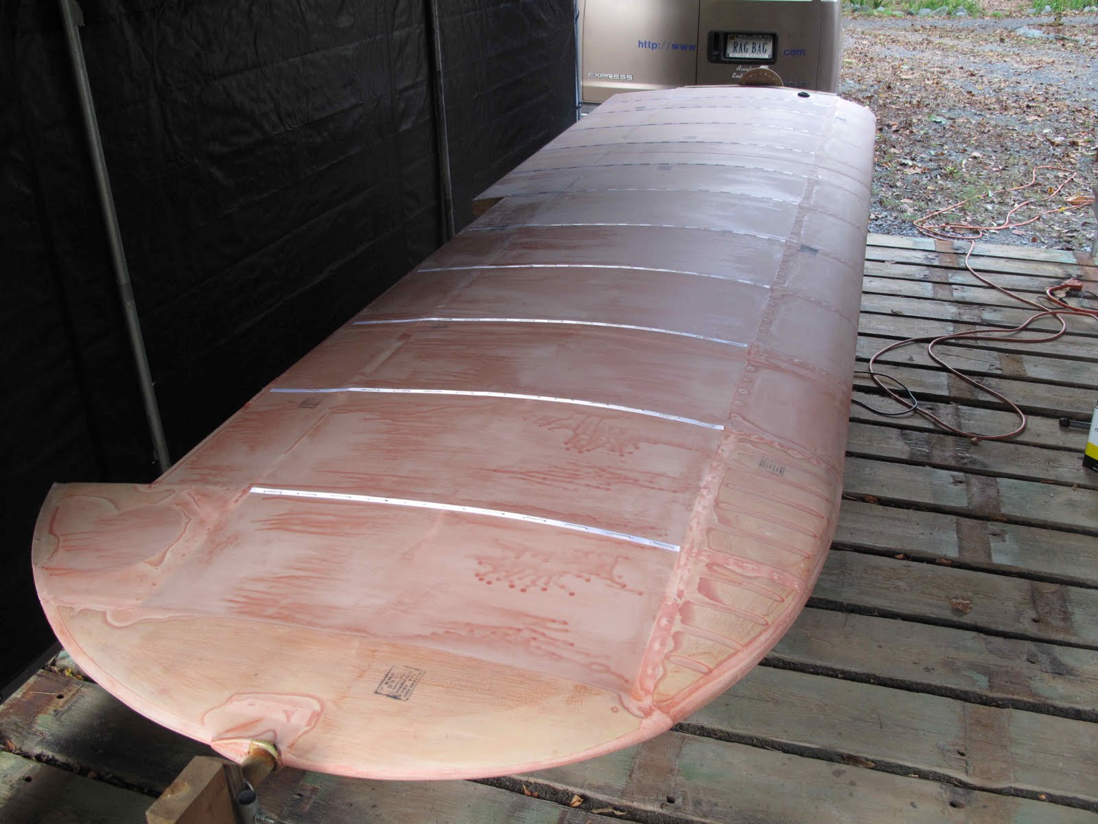 Cessna 140 Rebirth: Fabric Clips on RH Wing Ribs