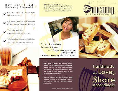 K. Michael Renehan's Portfolio: Uncanny Biscotti Logo, Brochure, and Sign