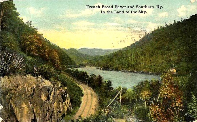 Asheville and Buncombe County: French Broad River Post Card (1911)