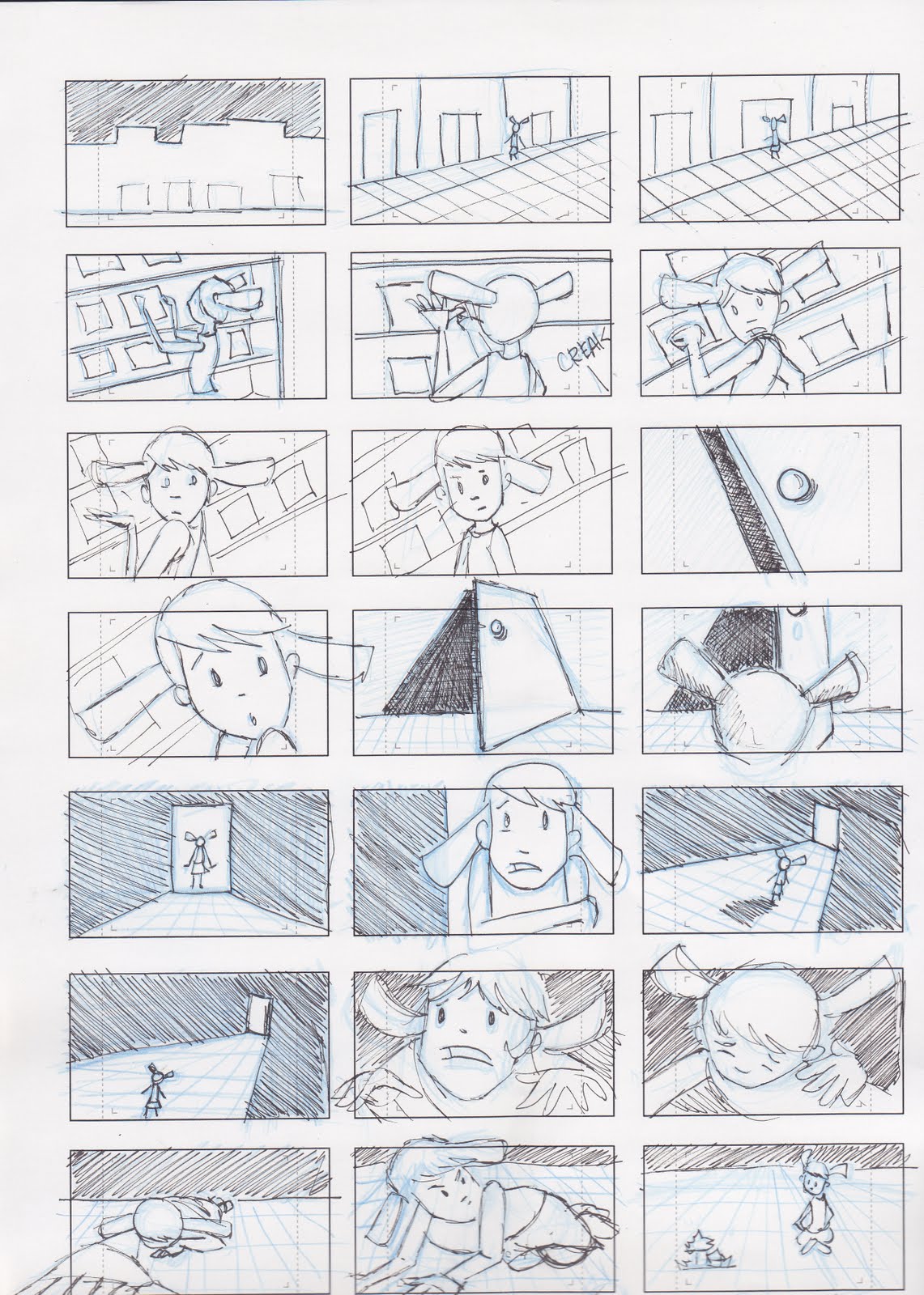 Escaped Imagination: Thumbnail sketches for "The Paper Department"