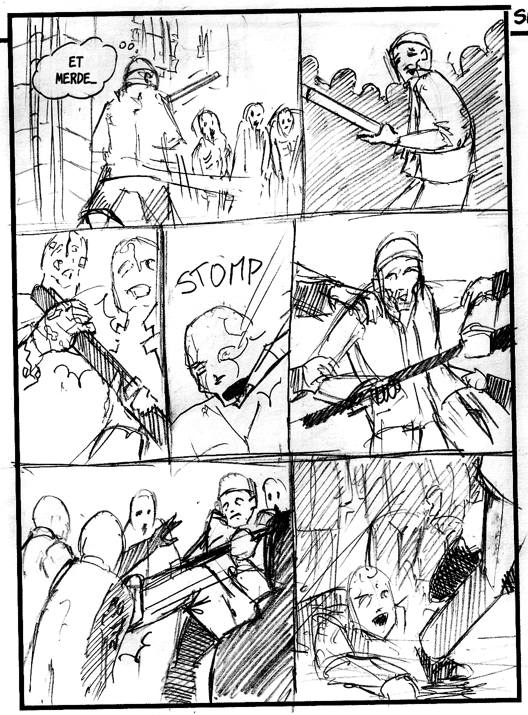 Jems Drawings: Story board BD zombies