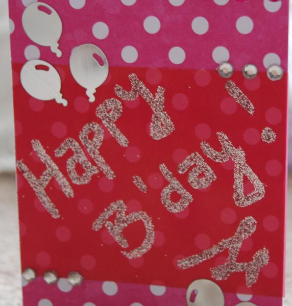 Naturally Me Creations: Simple Pink B'day Card