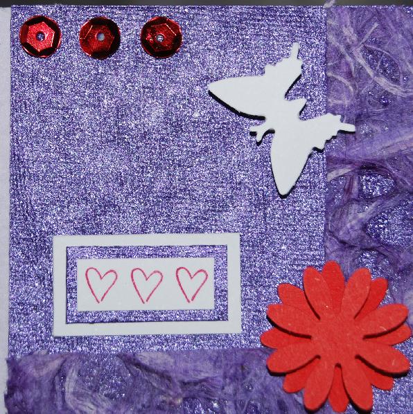 Naturally Me Creations: Purple & Red Textured Card