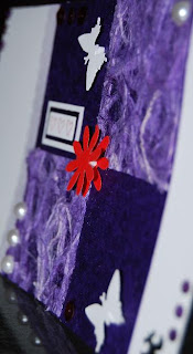 Naturally Me Creations: Purple & Red Textured Card