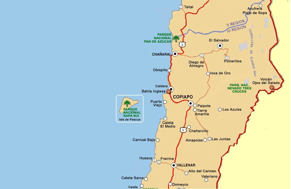 Desierto De Atacama Chile Mapa