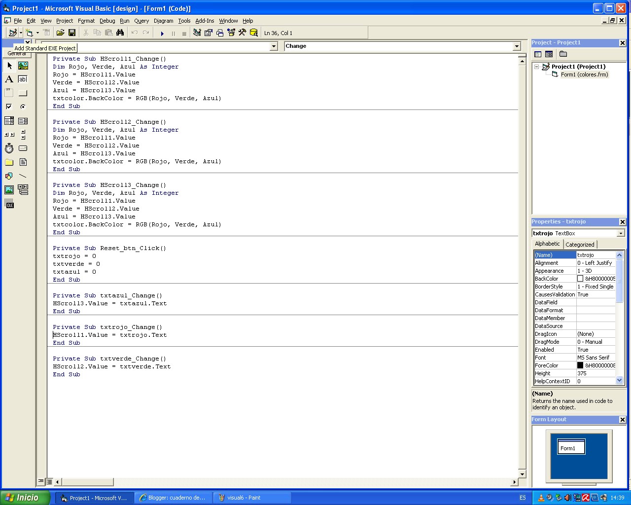 cuaderno de programacion: Visual Basic