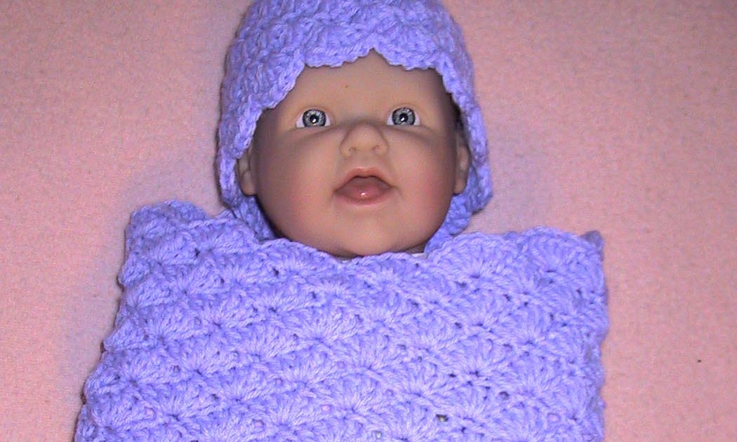 Craft Passions: Shell Sleep Sack and Cap.# free # crochet pattern link here
