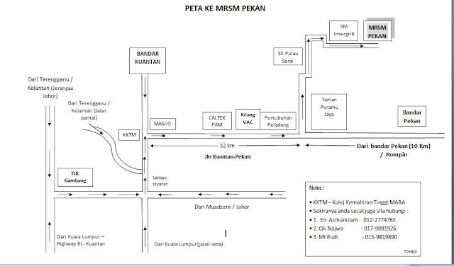 MRSM Pekan - MRSM Tun Abdul Razak: MRSM Pekan - Peta