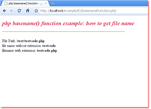 Php By Example Php Basename Function How To Get Filename From A Path In Php 9826