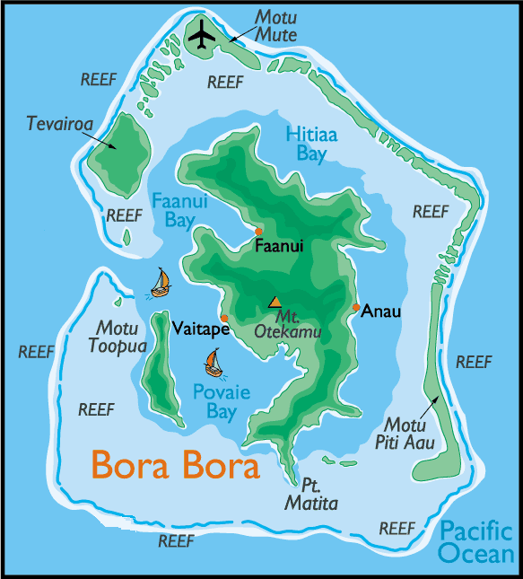 Where Is Bora Bora Island On World Map - United States Map