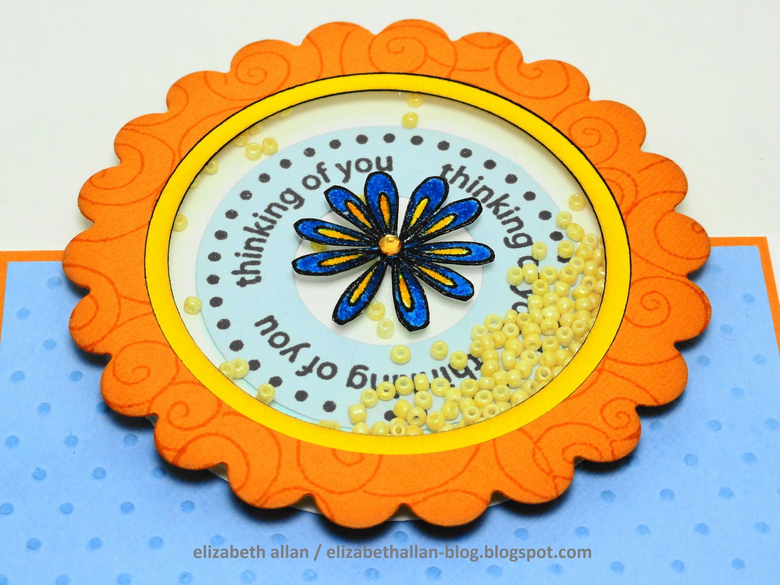 Elizabeth Allan's Art Studio: Thinking of You (Shaker Box Card)