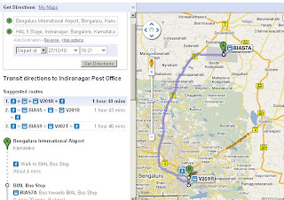 Bangalore or Bengaluru?!: Google Transit and Maps BMTC Bus routes and ...